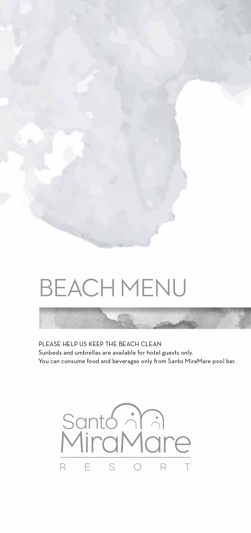 Menu – Santo Mira Mare Resort – Member of KD Hotels, Santorini Island, Greece